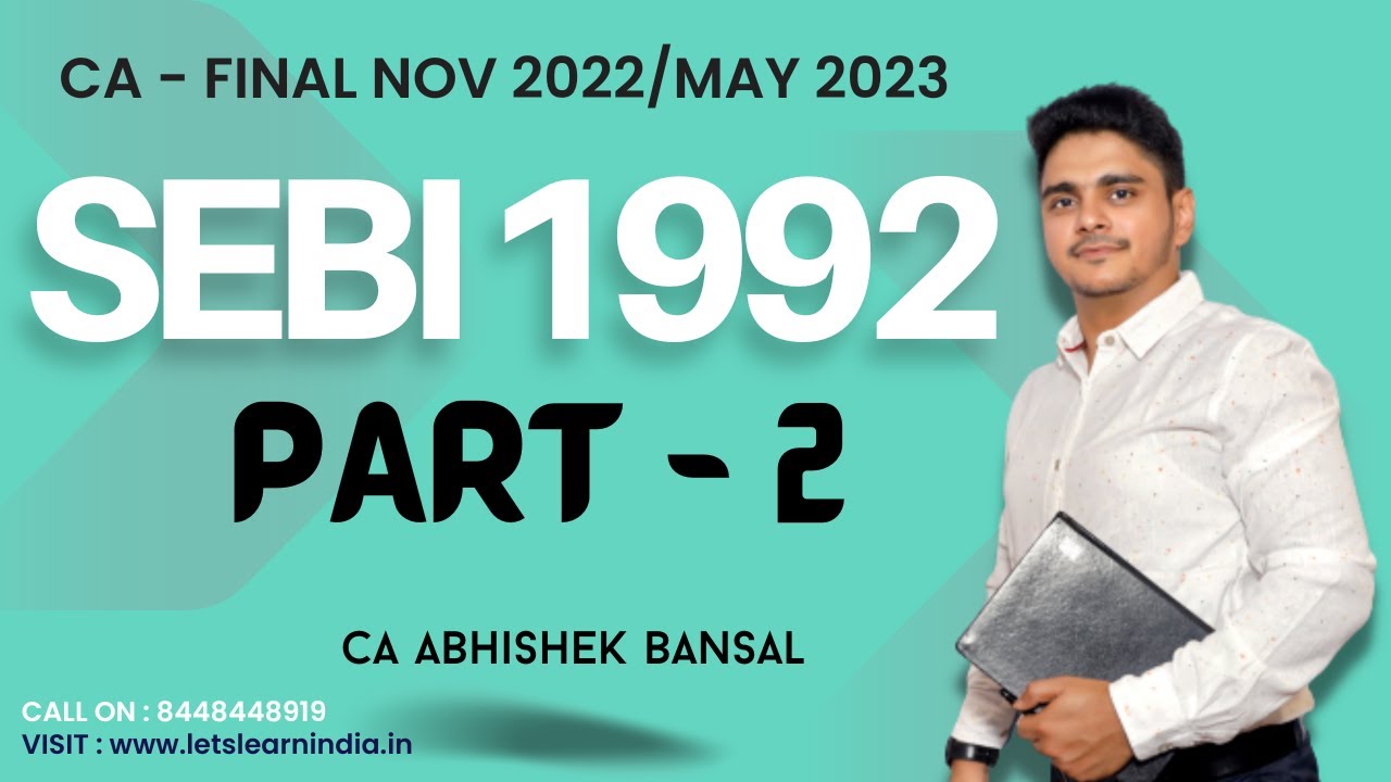 CA/CMA FINAL | LAW | SEBI - PART 2 | LODR | NOV 2022 & ONWARDS | - YouTube