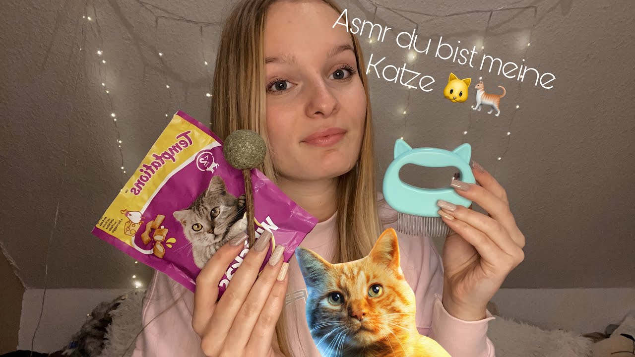 Asmr du bist meine Katze 🐈🐱 cat purring - YouTube