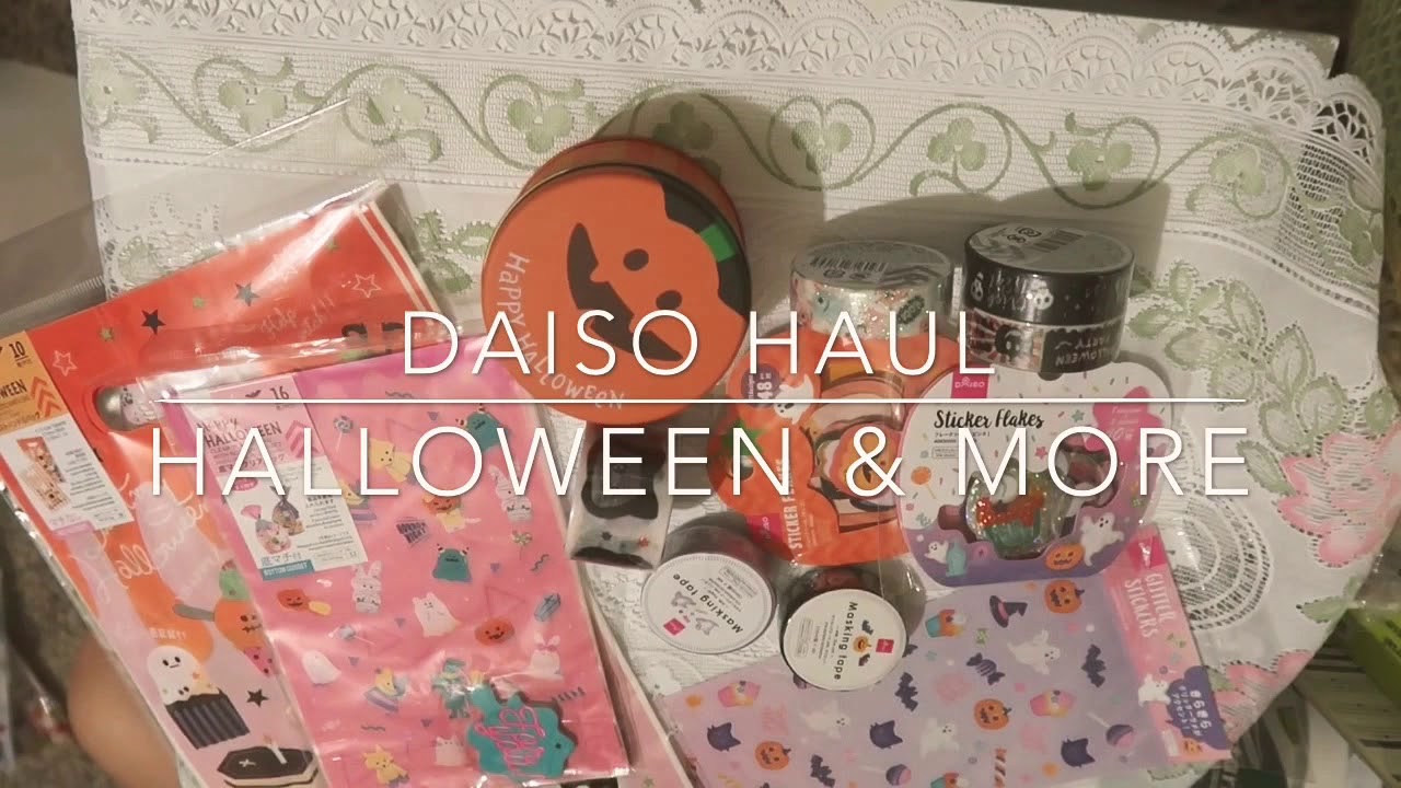 Halloween 🎃 Daiso Stationary Haul|| Stickers, Washi Tape, Design Paper ...