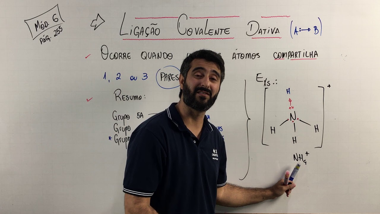 QUÍMICA - Ligação Covalente Dativa/Coordenada - YouTube