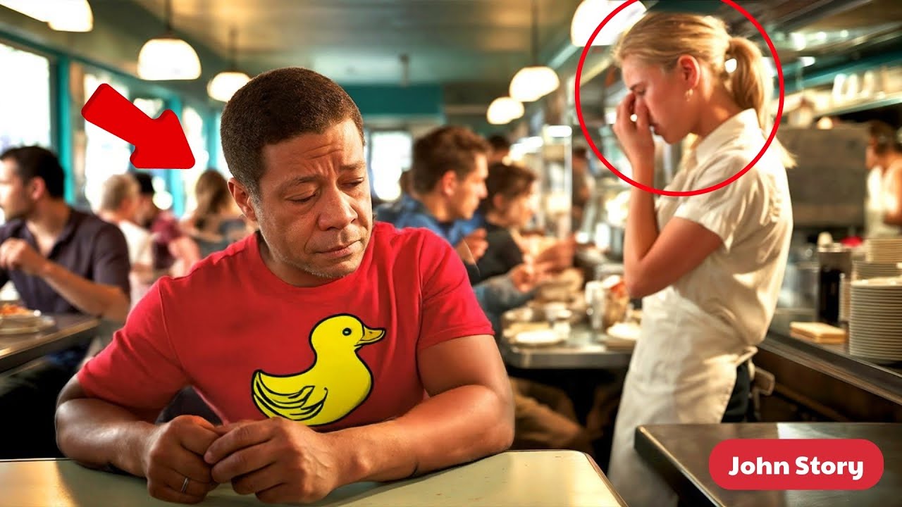 black man sees waitress crying at restaurant, he leaves a note that ...