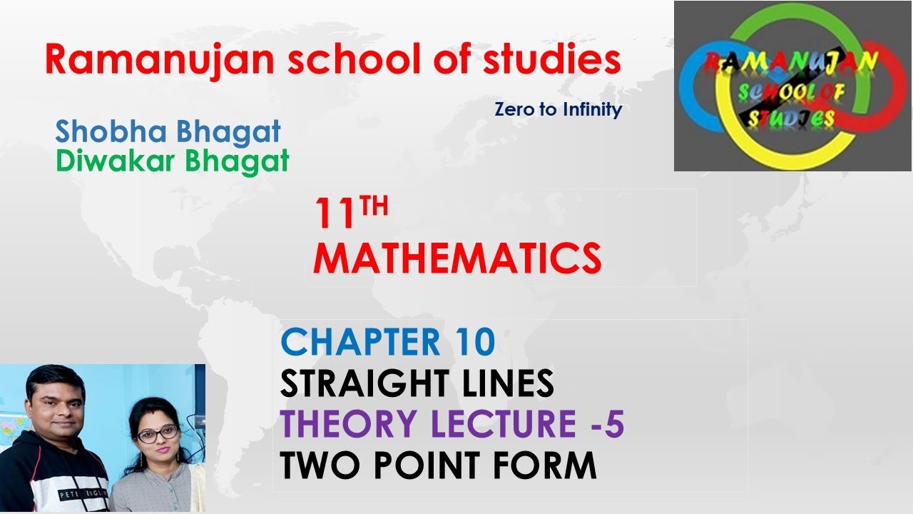 THE STRAIGHT LINE THEORY LECTURE-5 TWO POINT FORM - YouTube
