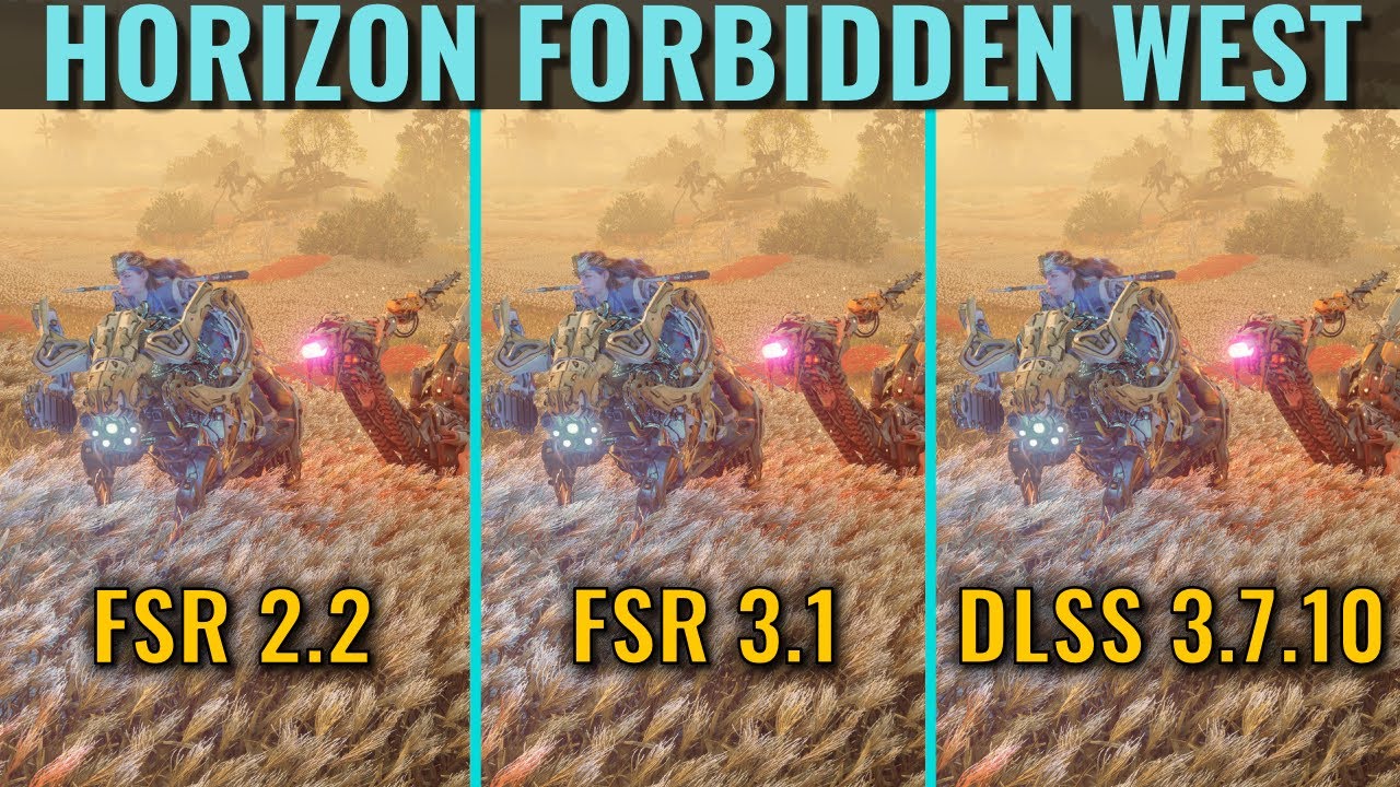 FSR 3.1 vs FSR 2.2 vs XeSS 1.3 vs TAA vs DLSS 3.7.10 - Horizon ...