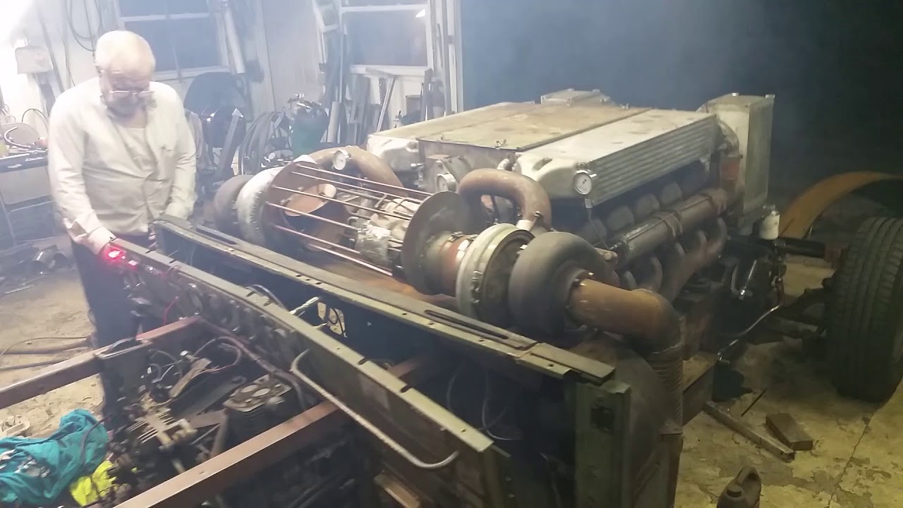 FOUR TURBO V12 Deutz Rat Rod THE DADY RAT!! - YouTube