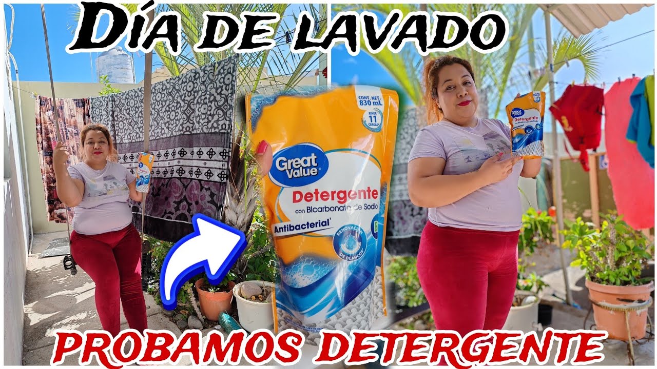 Probando Detergente Great Value antibacterial /Día de lavado 🌞 💦🫧🫧 ...
