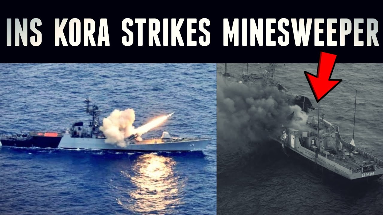 INS Kora Sinks Minesweeper - YouTube