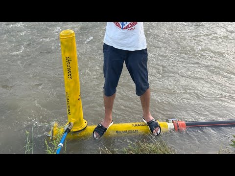 Düz akıntıdan su alabiliyoruz,  su koçu pompası ram pump