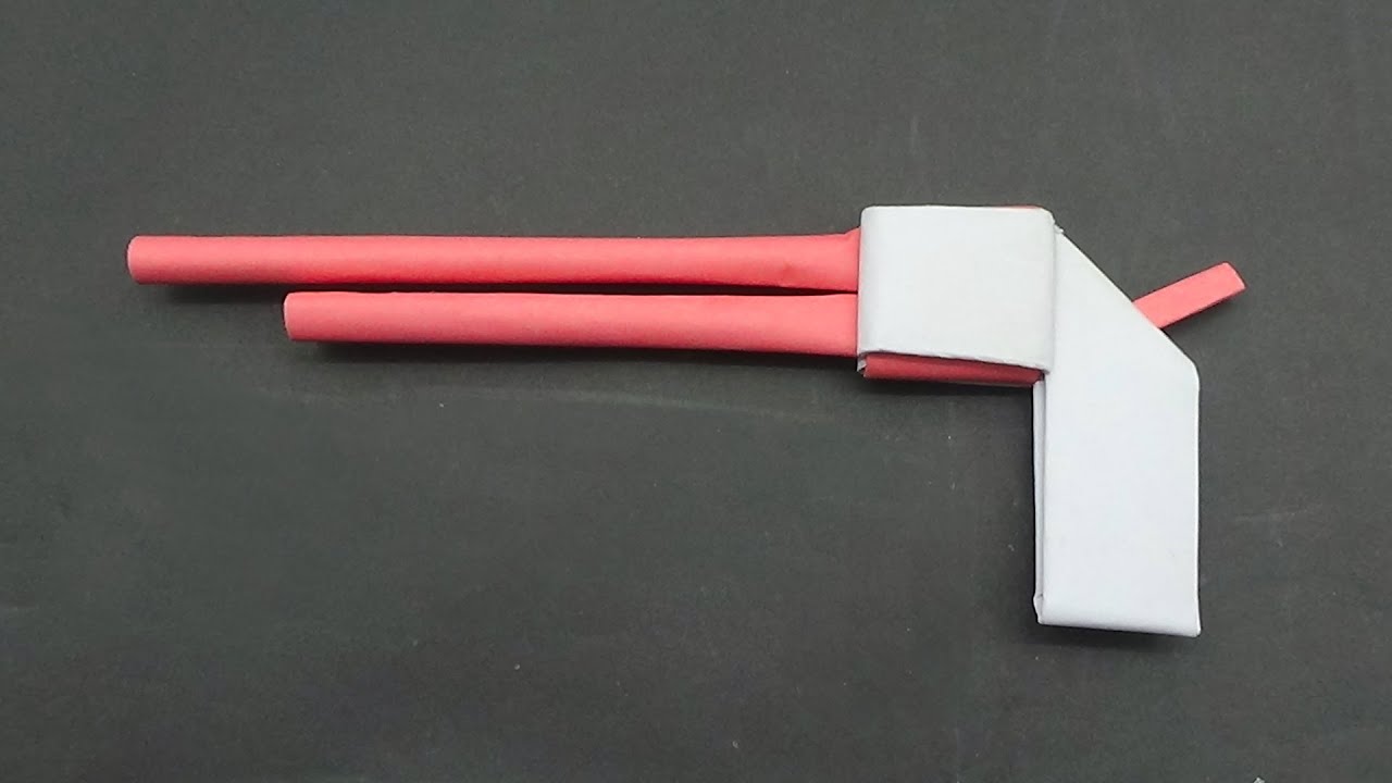 DIY Paper Mini Gun Making At Home - How To Make A Gun Using Paper ...