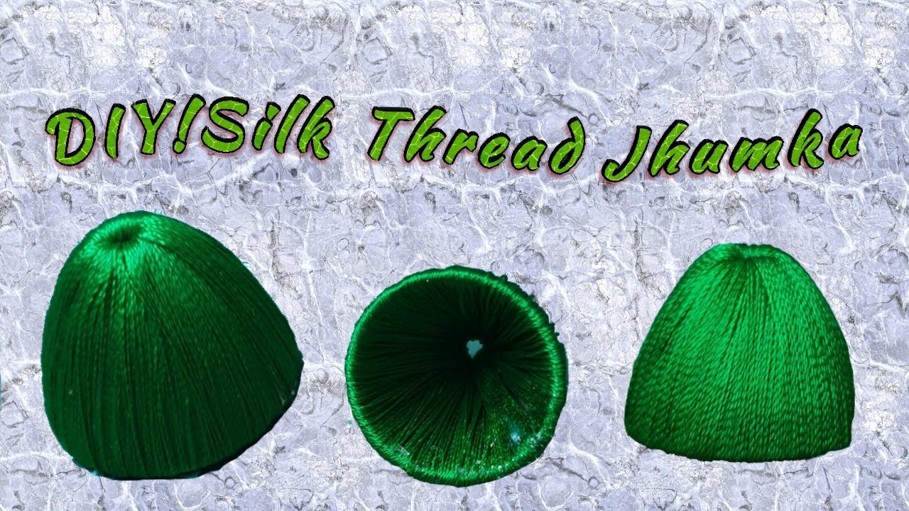 How to wrap silk thread jhumka|How to make silk thread jhumkas|Easy ...
