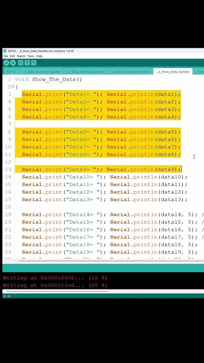 ESP32 Arduino Serial Communication Sends Multiple Data-Step 4 The Receiver Show and Reset the ...