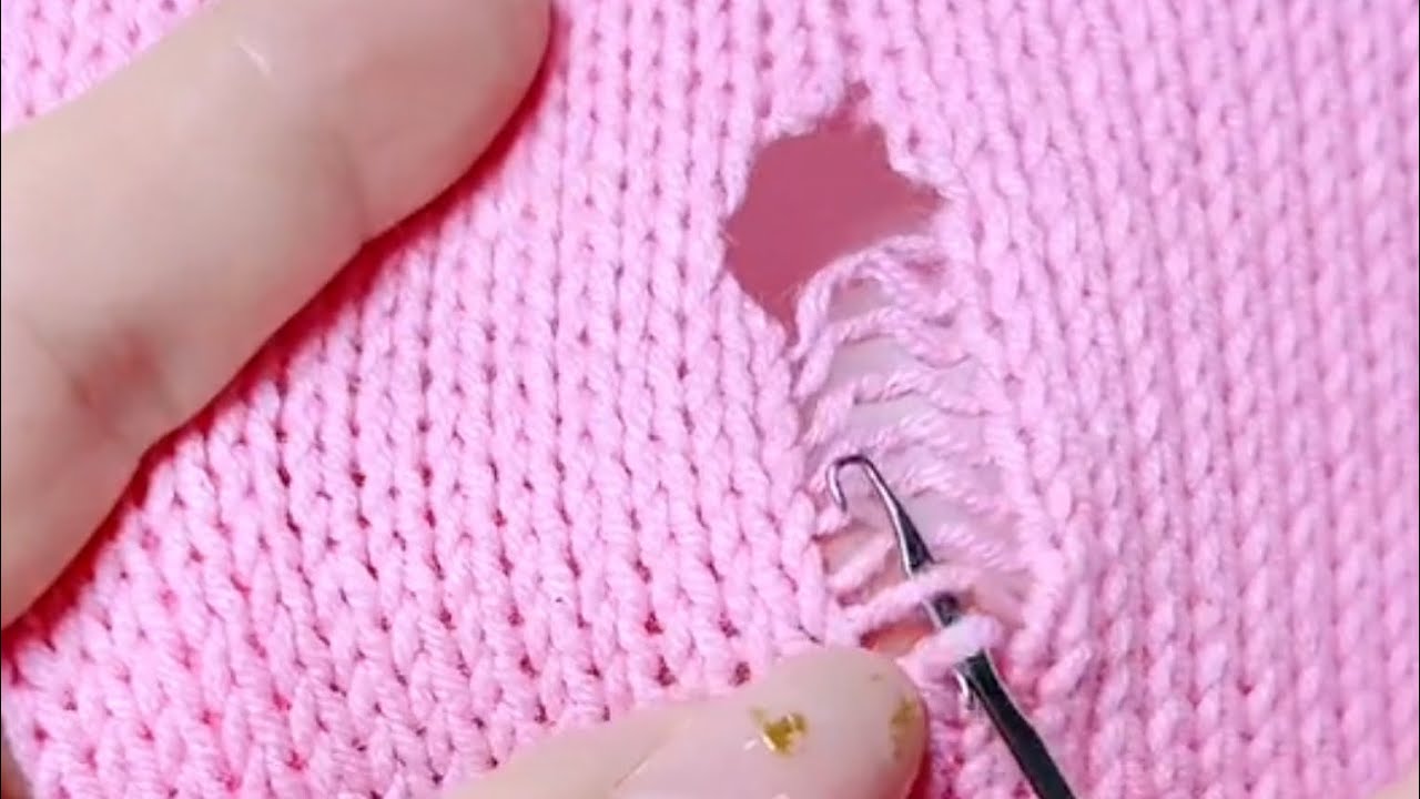 How to Easily Repair a Tear in a Knitted Sweater at Home - YouTube