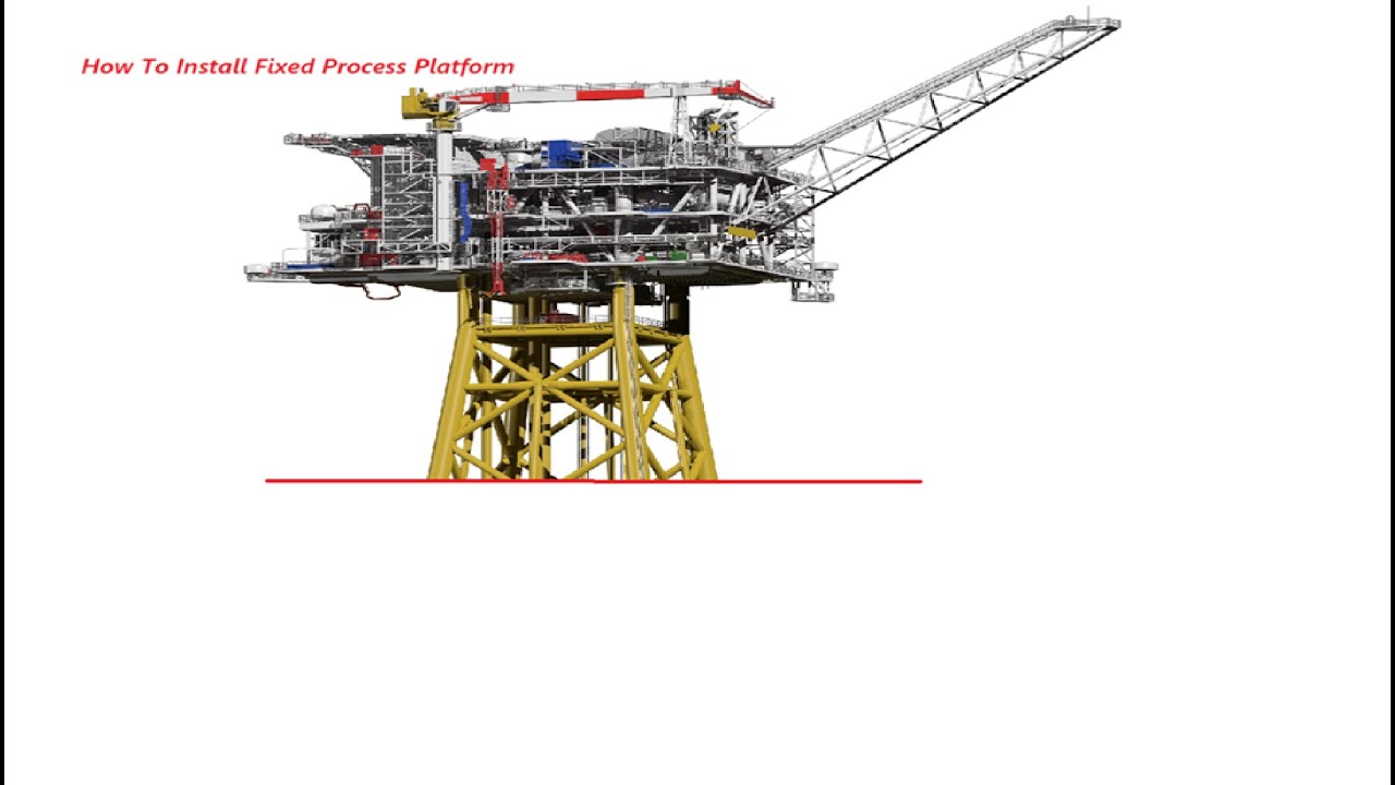How To Install Oil & Gas Fix Platform In Mid Sea - YouTube