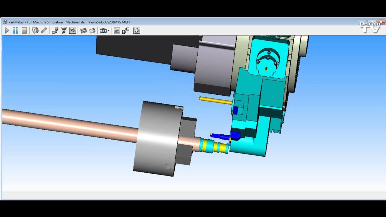 Delcam PartMaker for Yama-Seiki GS 200 MYS - YouTube