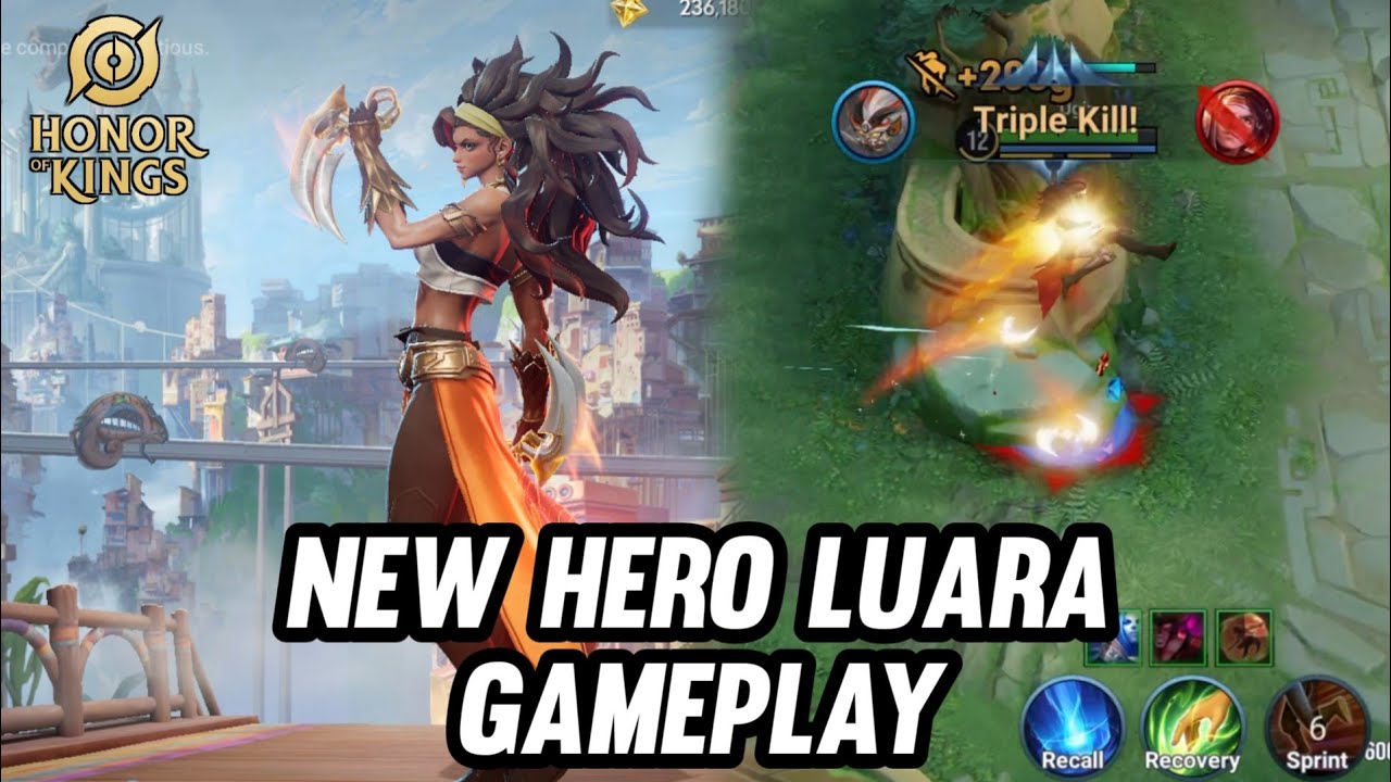 NEW HERO LUARA GAMEPLAY - HONOR OF KINGS - YouTube
