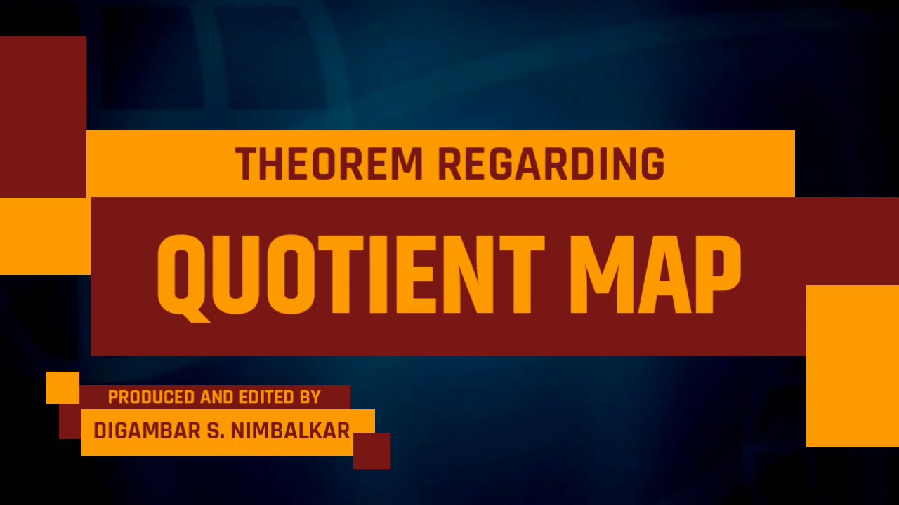 Theorem regarding quotient map | Topology - YouTube