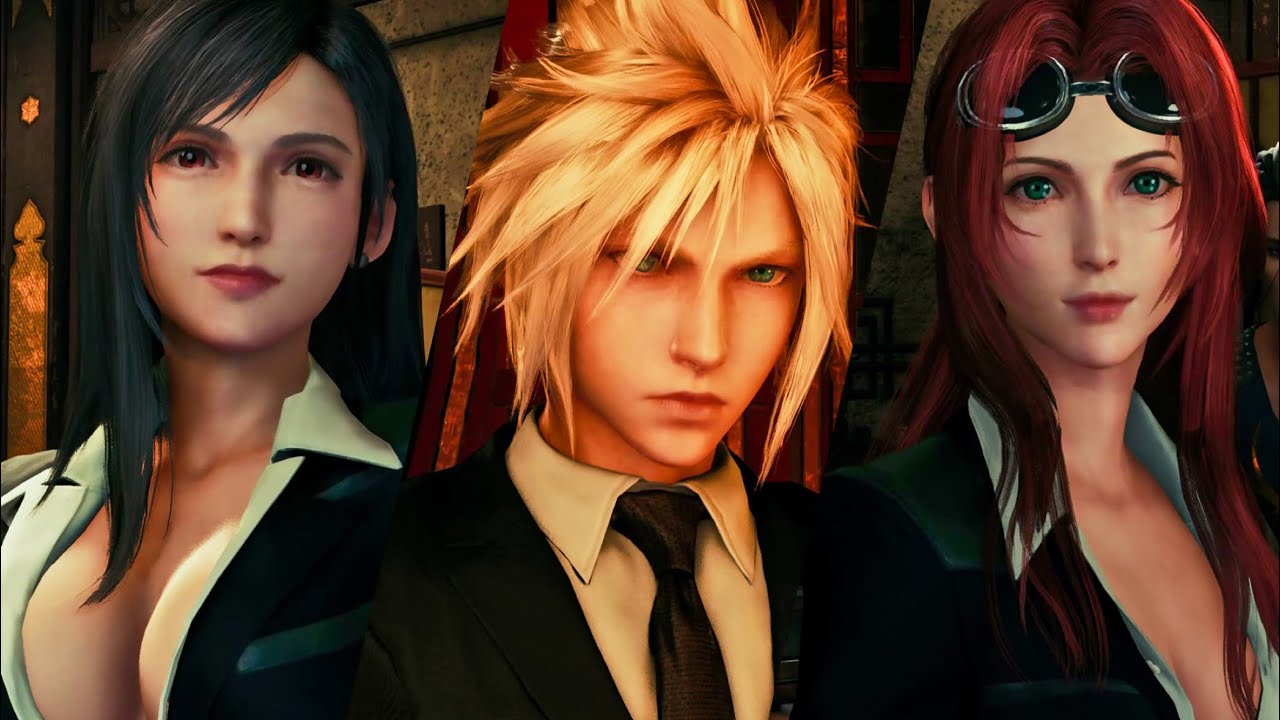 Tifa & Aerith & Cloud in Turks Suits - FINAL FANTASY 7 REMAKE - YouTube