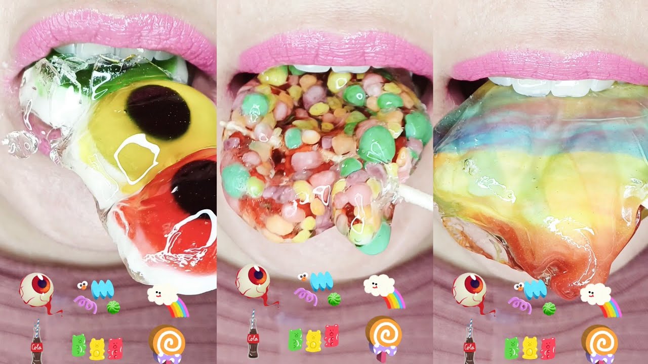 ASMR Satisfying Crunchy Tanghulu Gummi Relaxing Eating Sounds - YouTube