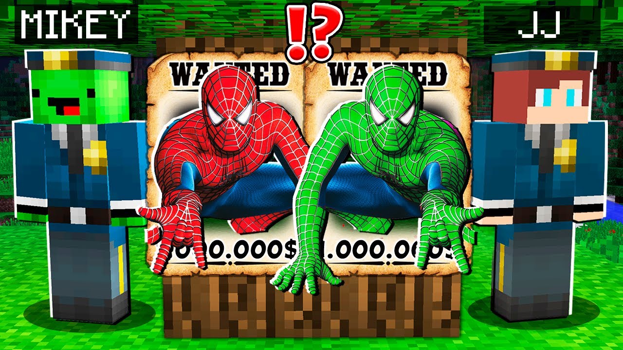JJ Creepy SPIDER-MAN vs Mikey SPIDER-MAN is WANTED ? Mikey and JJ Became SWAT - in Minecraft ...