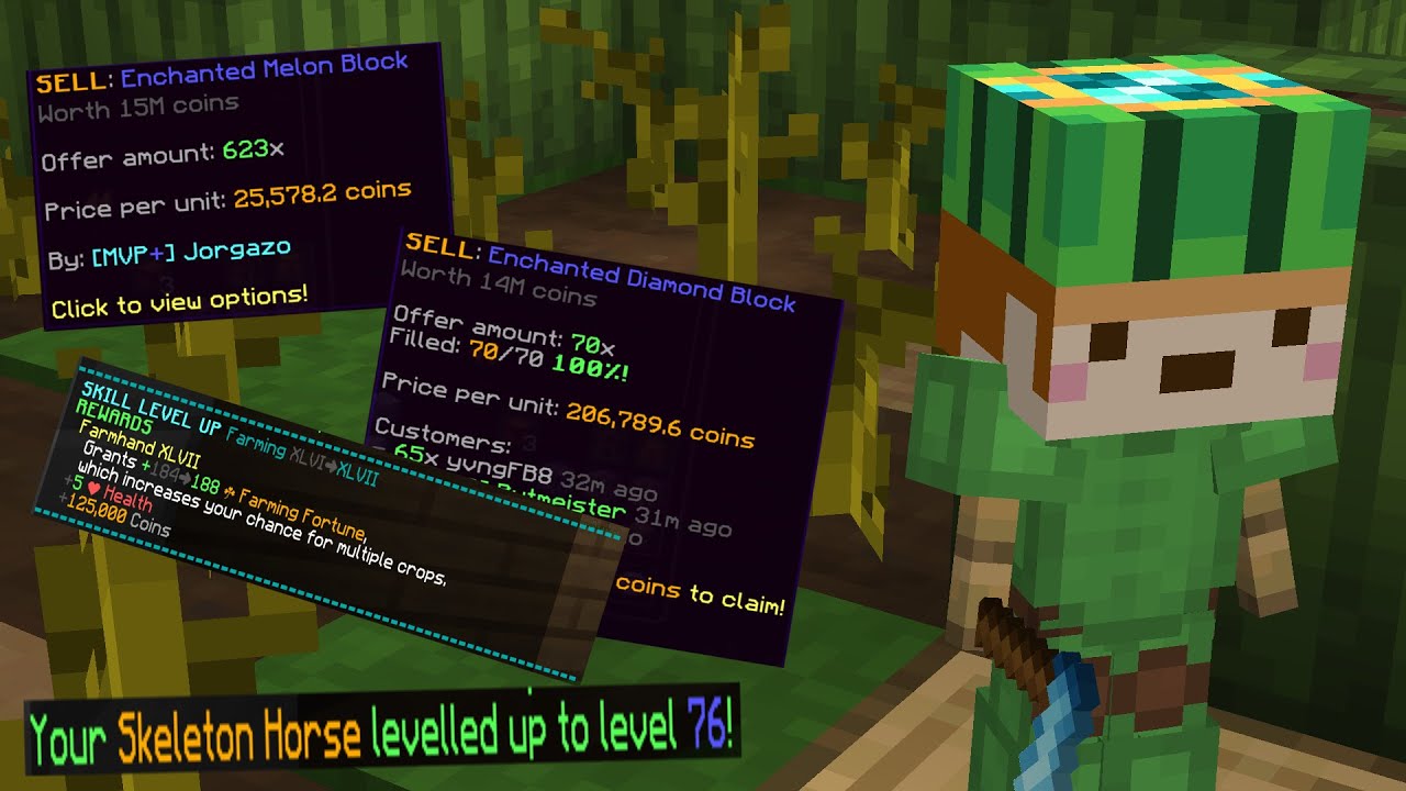 Claiming my Scuffed Melon Minions Part 2! (Hypixel Skyblock) - YouTube