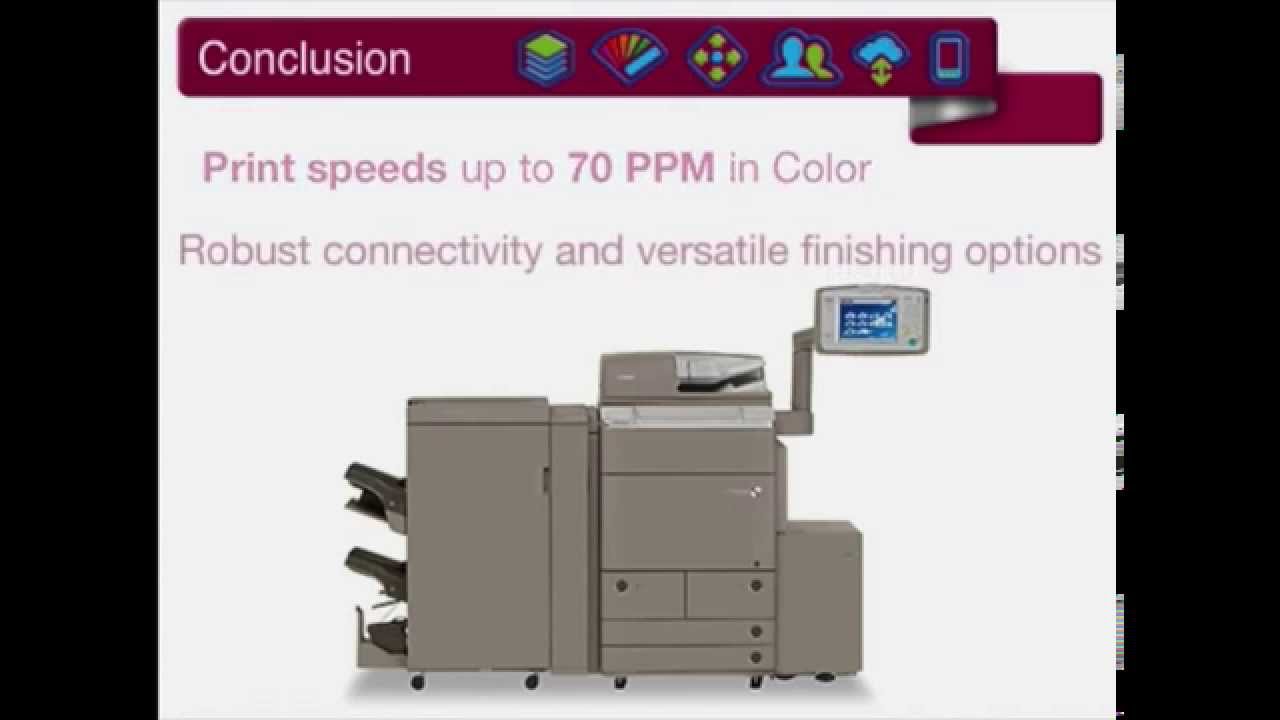 Canon imageRUNNER ADVANCE C9200 Pro Series Product Video - YouTube