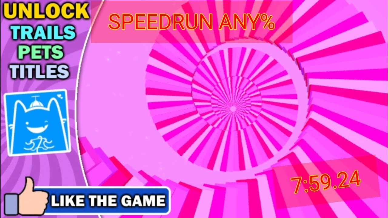 Pink Obby Speedrun Any% (World Record 7:59.24) Roblox Speedrun Gameplay ...