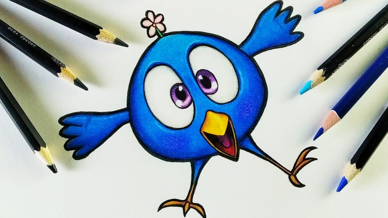 How to Draw and Color Pingoo Bird - Como Desenhar e Colorir o Pingoo ...