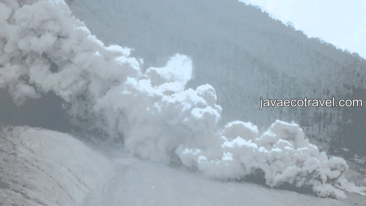 Sinabung Lava Dome Collapse and Pyroclastic Flow 2016 - YouTube