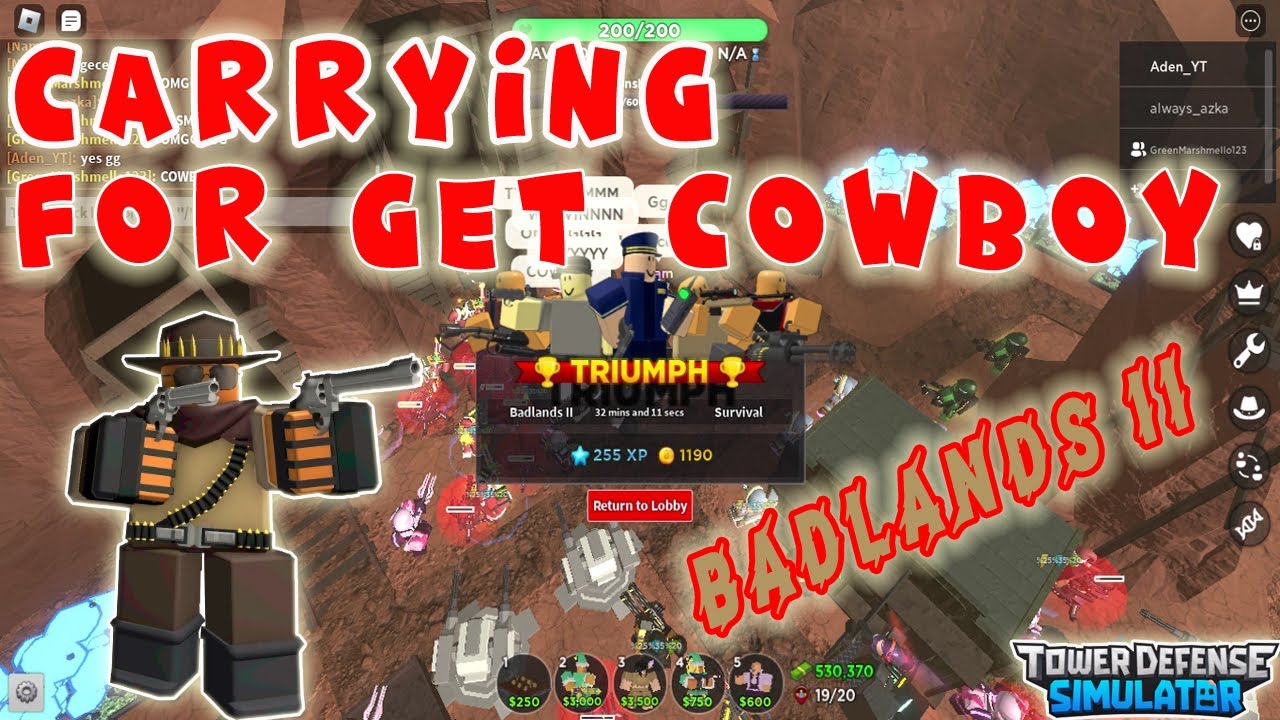 CARRYING PEOPLE FOR GET COWBOY [BEAT BADLANDS II] || TOWER DEFENSE ...