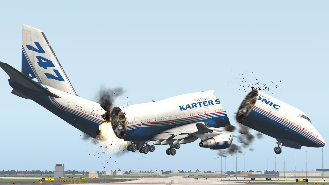 Airplane Broken Into Pieces After Pilot Attempt Vertical Landing | X ...