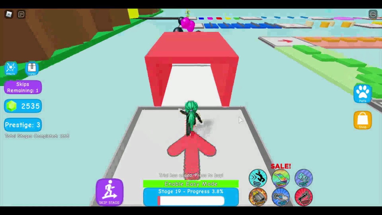 Mega Easy Obby Stages 1 To 65 - YouTube