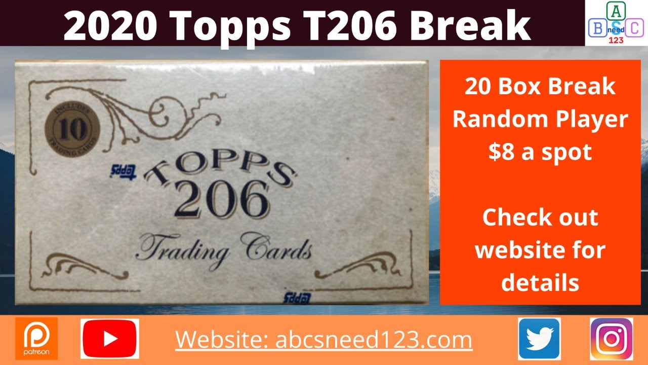 2020 Topps T206 Break: 20 Box Break - YouTube