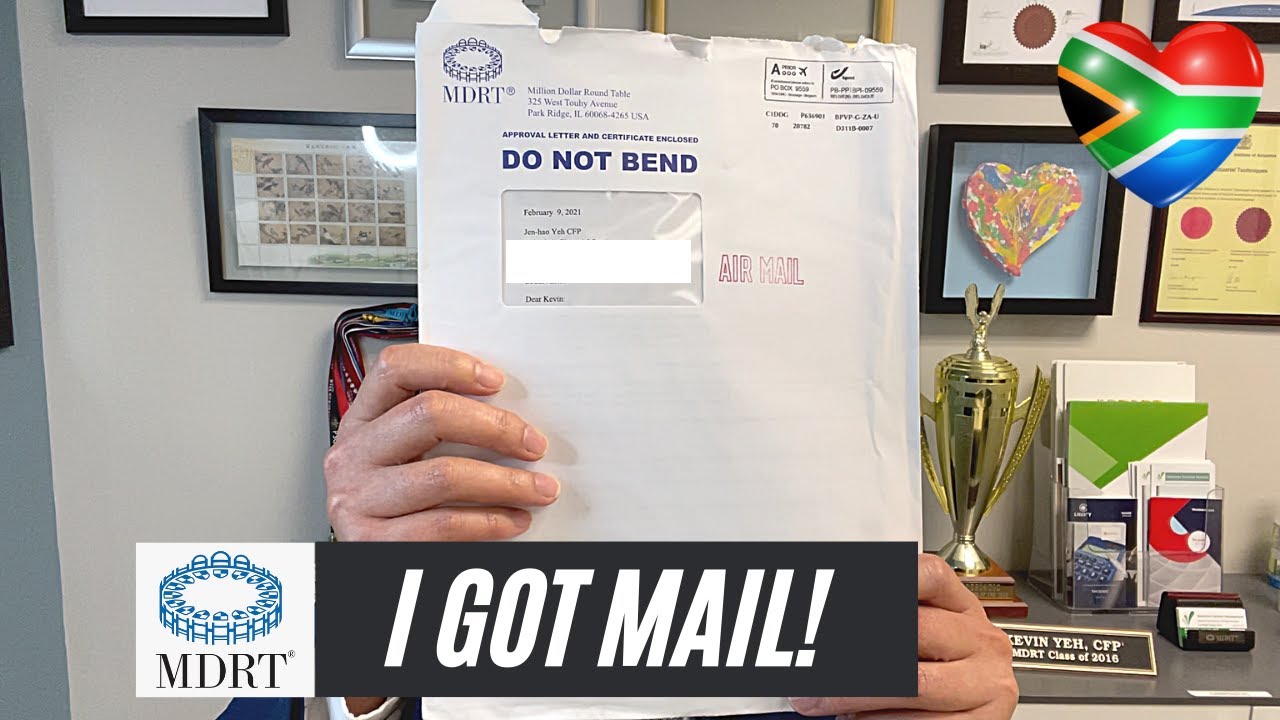 OPENING My MDRT Certificate Envelope - YouTube