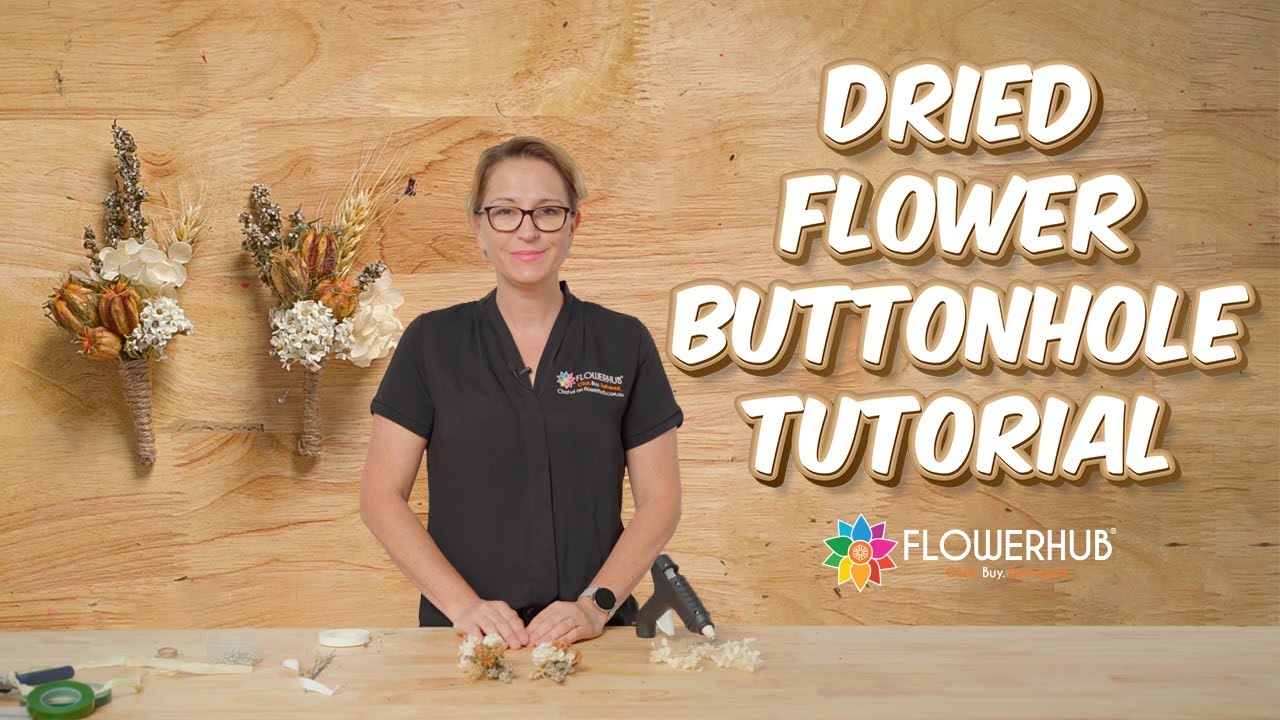 DIY Dried Flower Buttonhole and Corsage | FLOWERHUB - YouTube