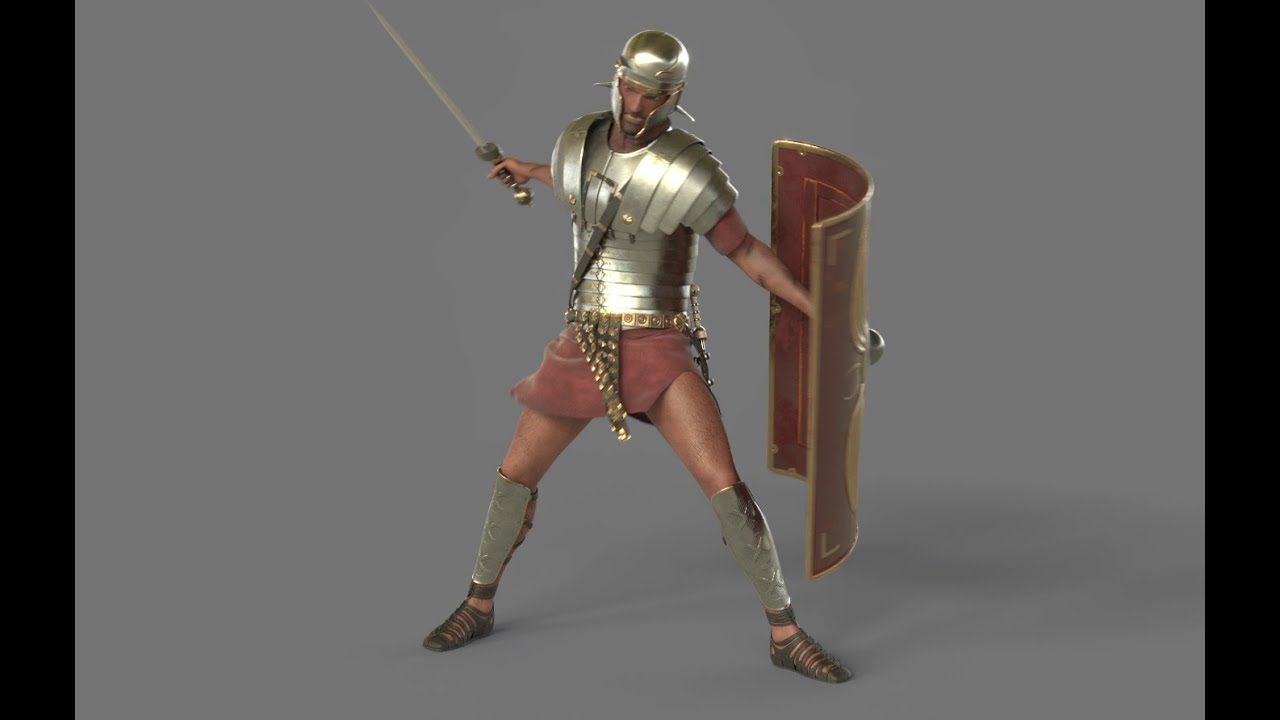 Roman Soldier CGI animation (Slash Right) - YouTube