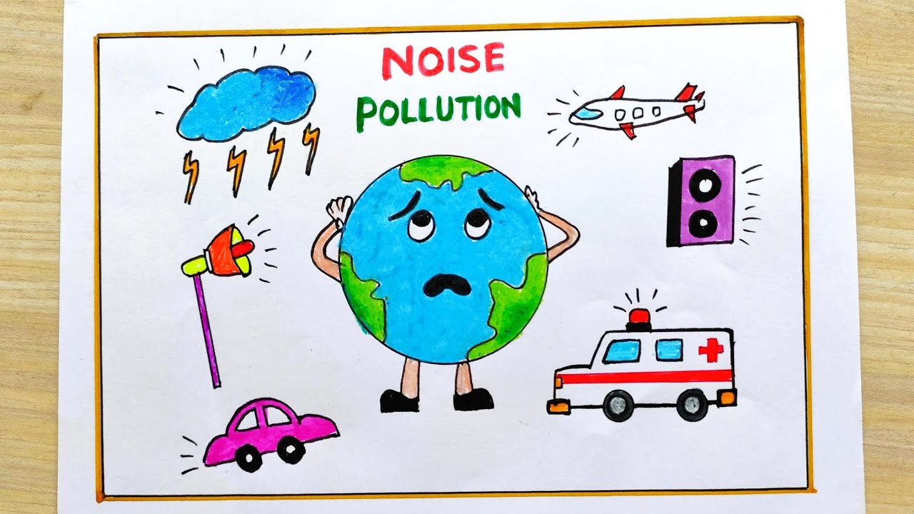 Different types of noise pollution | Noise pollution poster easy | How ...