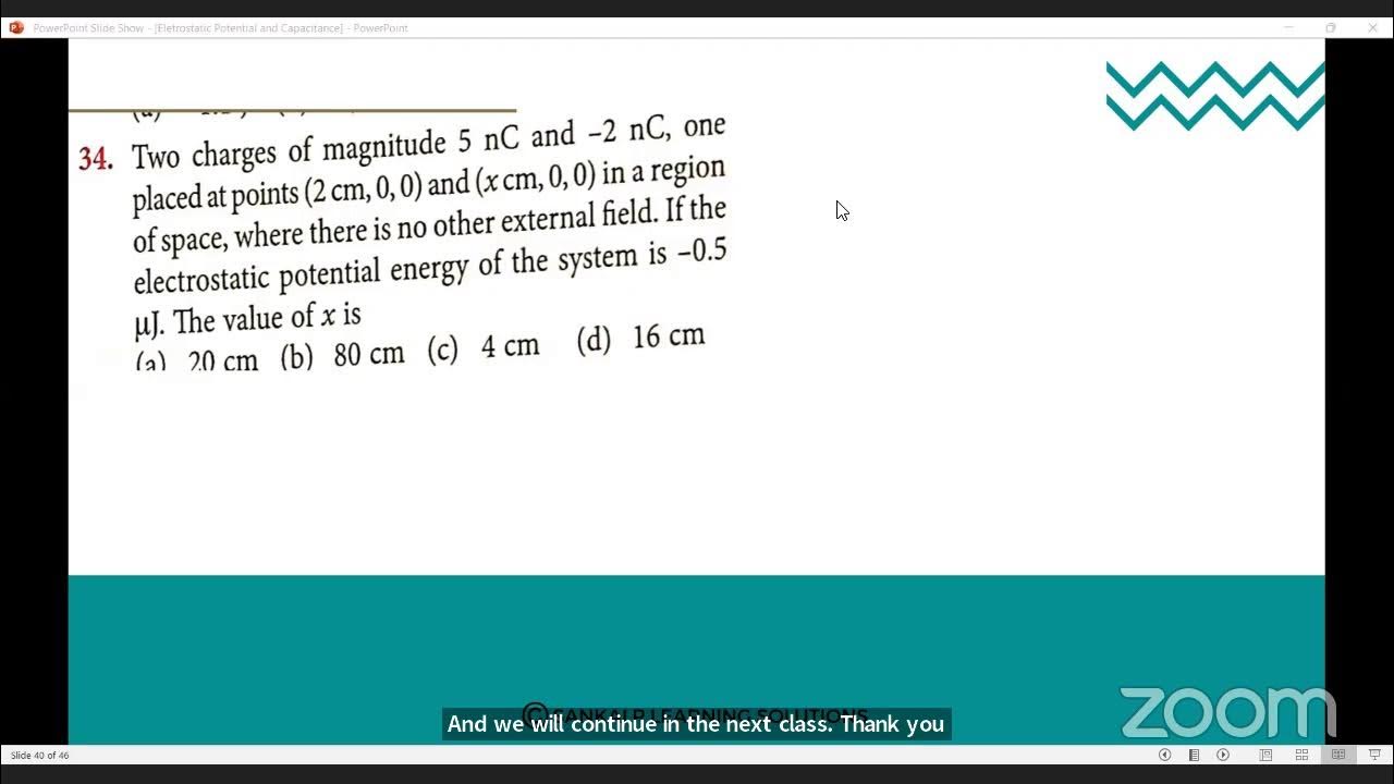 Electric potential and Capacitor - Physics - Session 2 - YouTube
