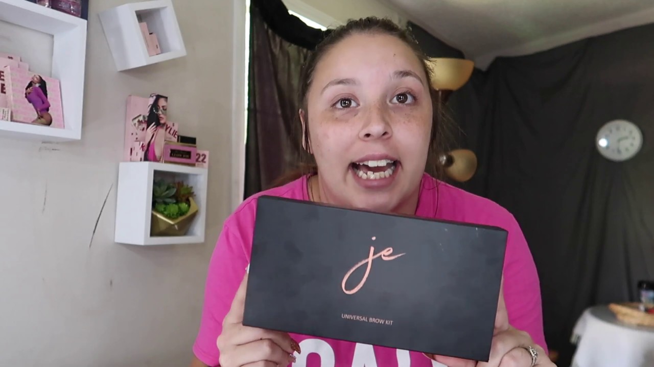 JE cosmetics review universal brow kit - YouTube