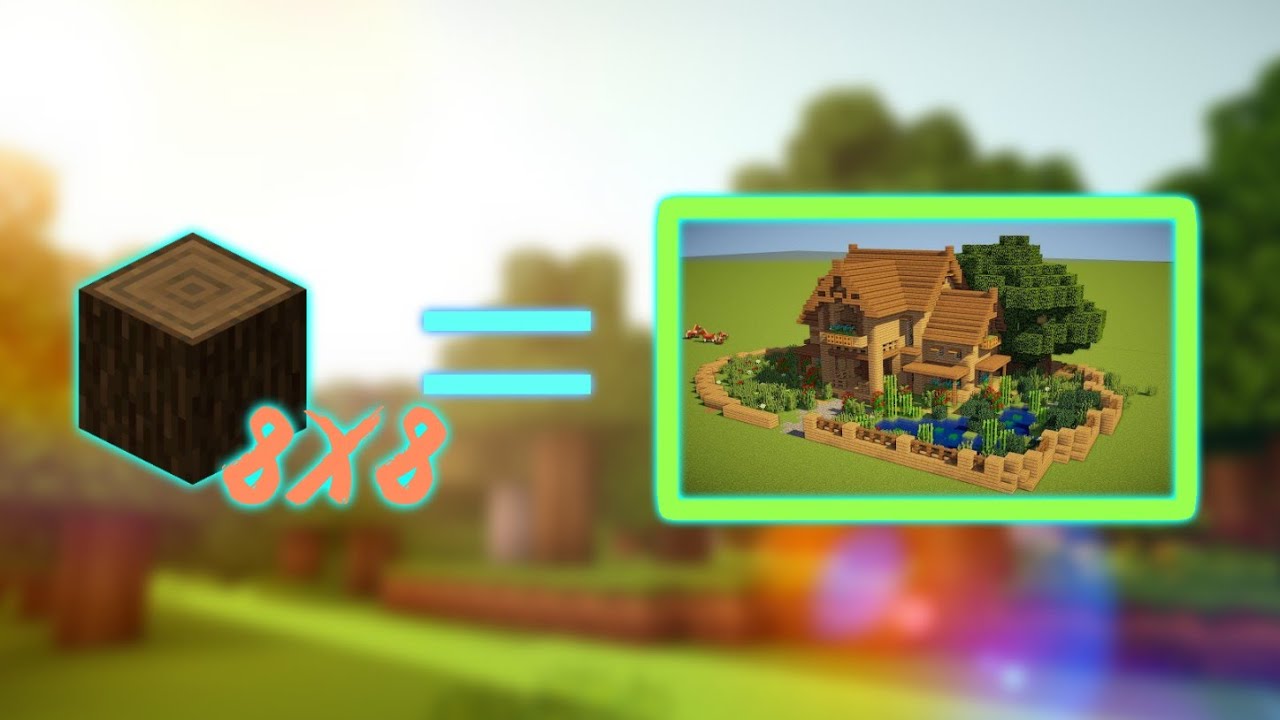 Trend! Building an 8x8 house in minecraft from wooden blocks! # ...