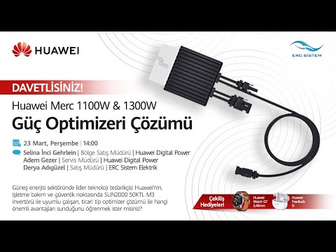 Huawei Merc 1100W & 1300W Güç Optimizeri Çözümü - YouTube
