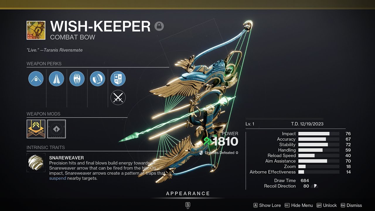 Destiny 2: Starcrossed Exotic Mission Full Clear & Wish-Keeper Bow Drop ...