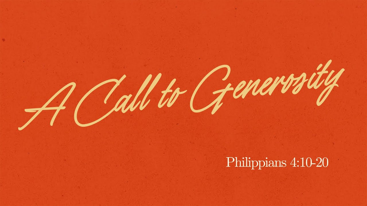 A Call to Generosity - Sermon - January 26, 2025 - YouTube