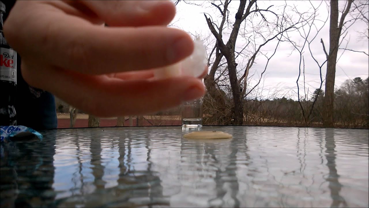Ice Cube Mentos / Diet Coke Experiment - YouTube