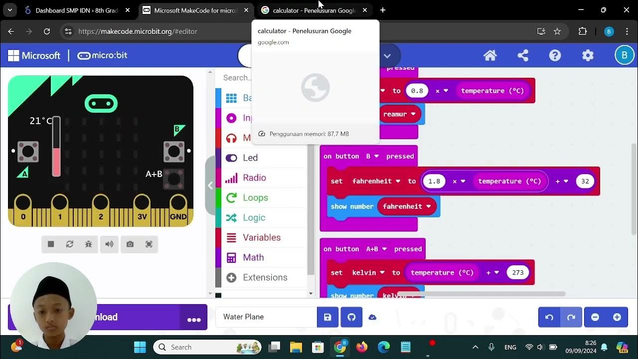 microbit temperature - YouTube