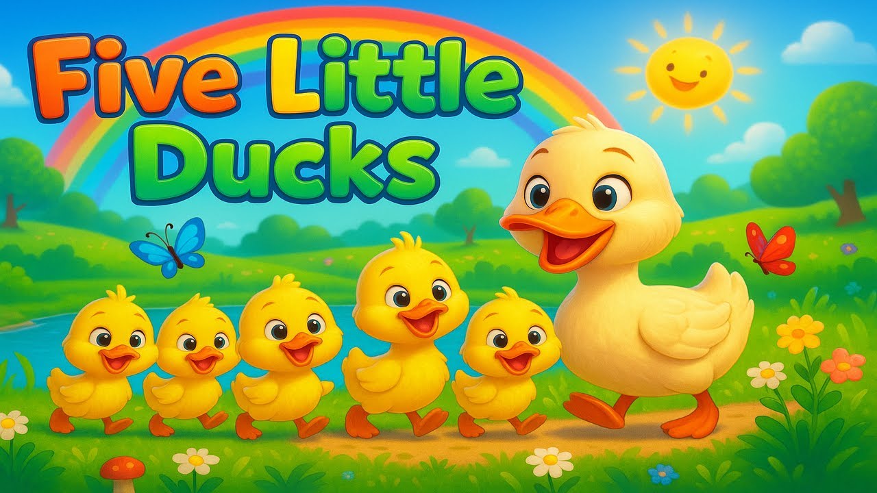 Five Little Ducks | Rainy Day Rhythm & Counting Fun – Nursery Rhyme for ...