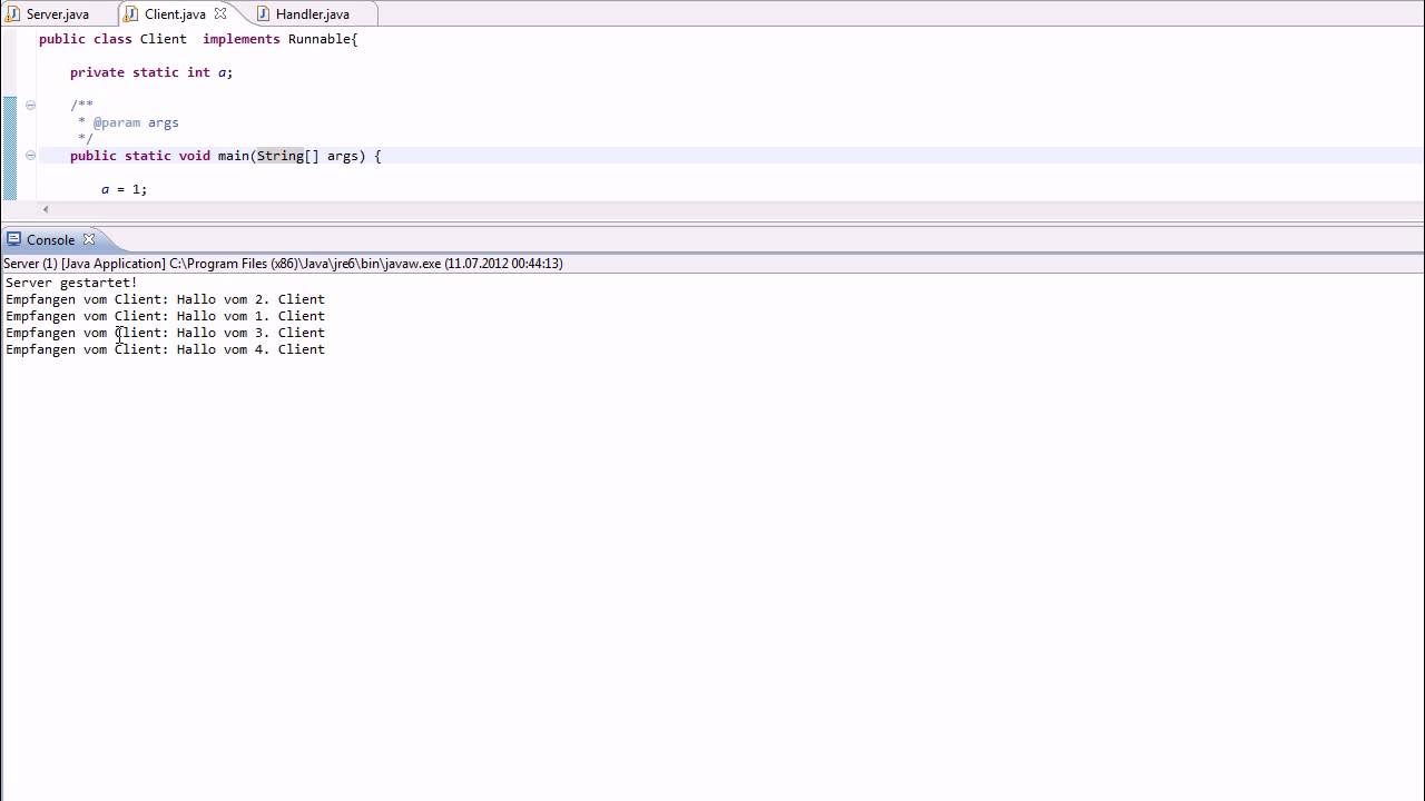 Java - Multithreaded-Server-2 Chat #9 [TuTCube] [GER] - YouTube