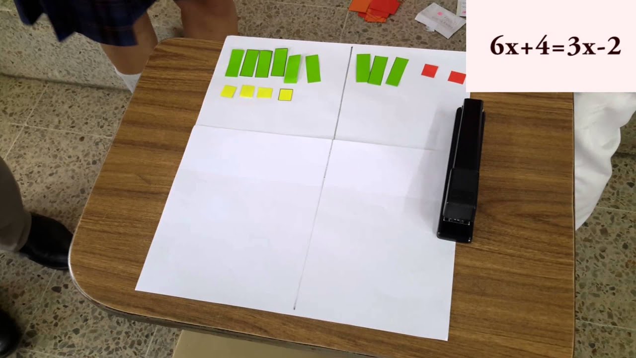 Ecuaciones lineales algeblocks - YouTube