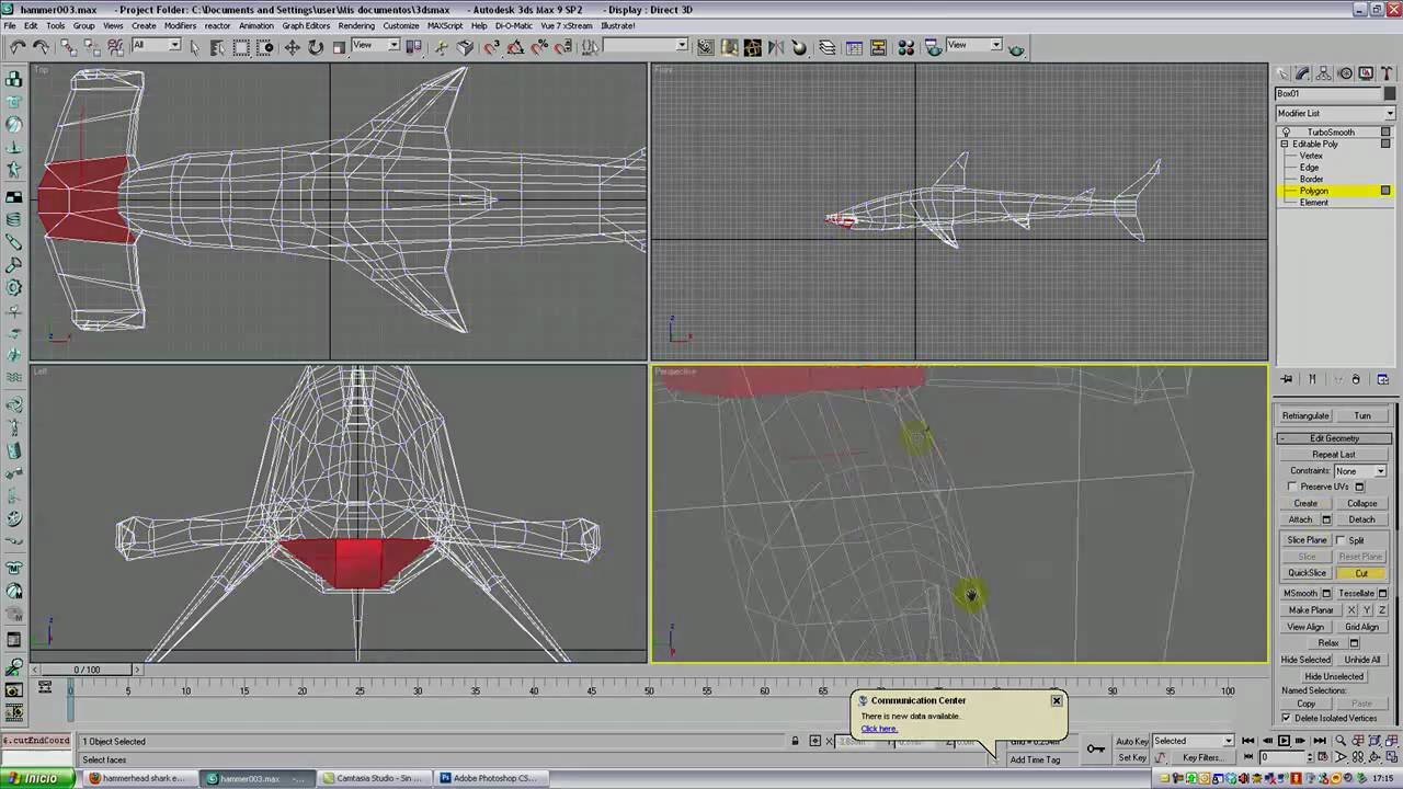 3D HAMMERHEAD SHARK MODELING TIMELAPSE - YouTube