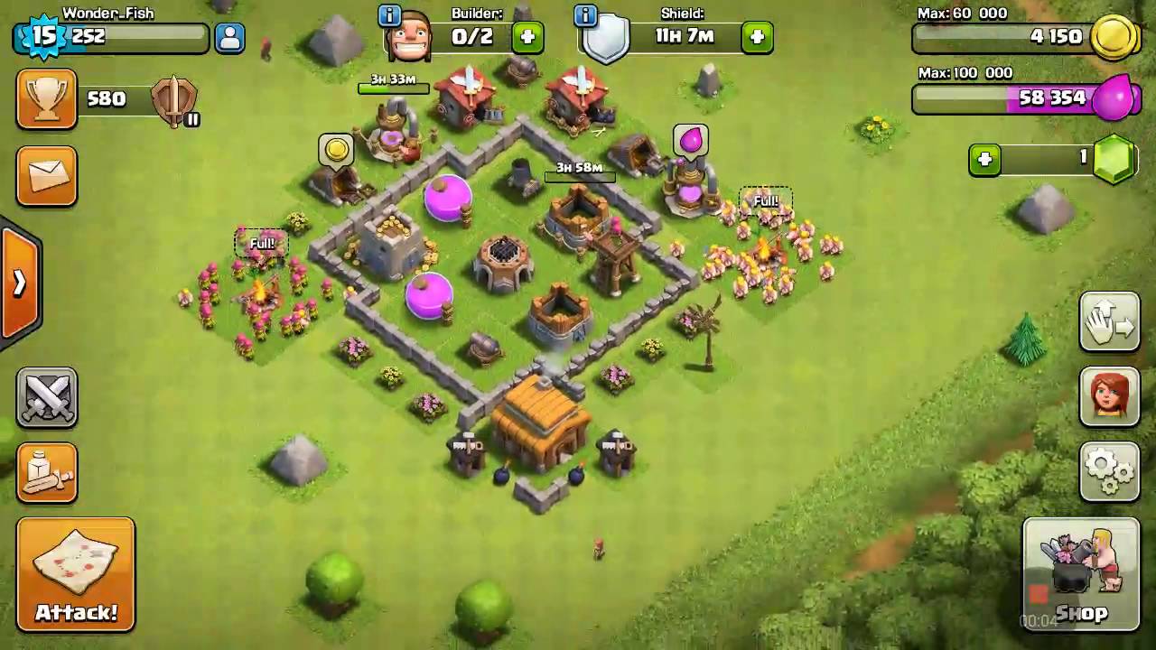 Clash Of Clans | Attacking A Weak Base - YouTube