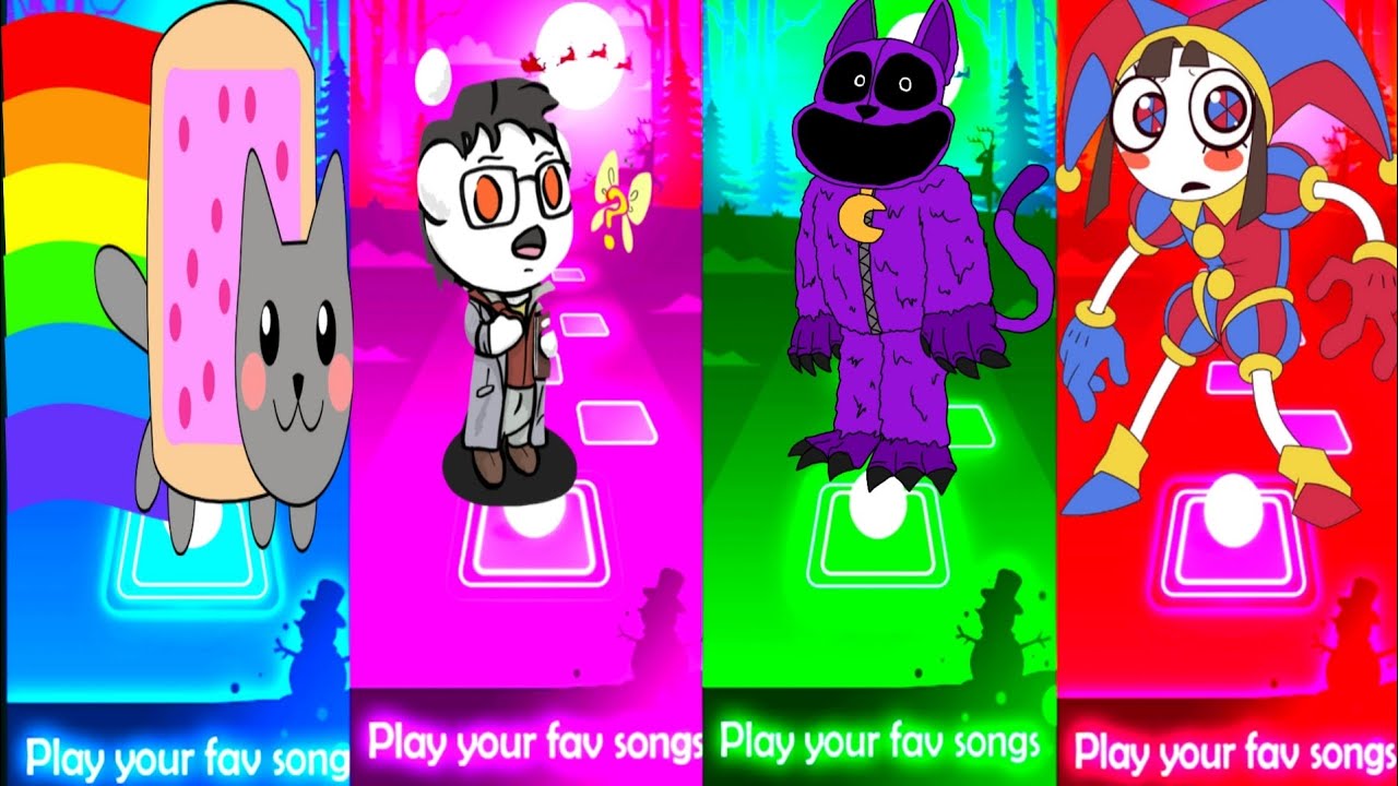 Nyan_Cat_🆚communityIcon🆚Smiling_Critters_Animation🆚Pomni Monster🍇Who is ...