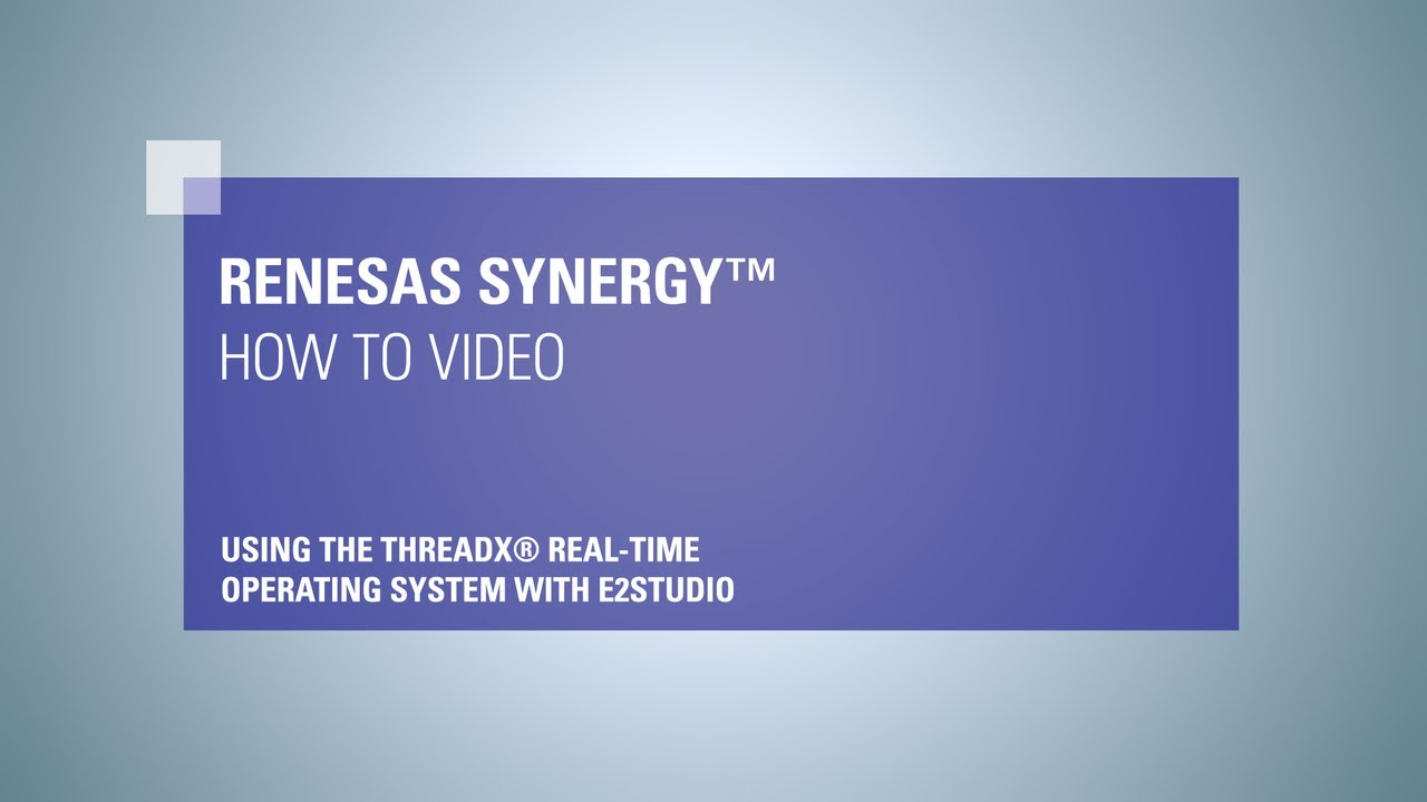 Using the RTOS (e² studio) - YouTube